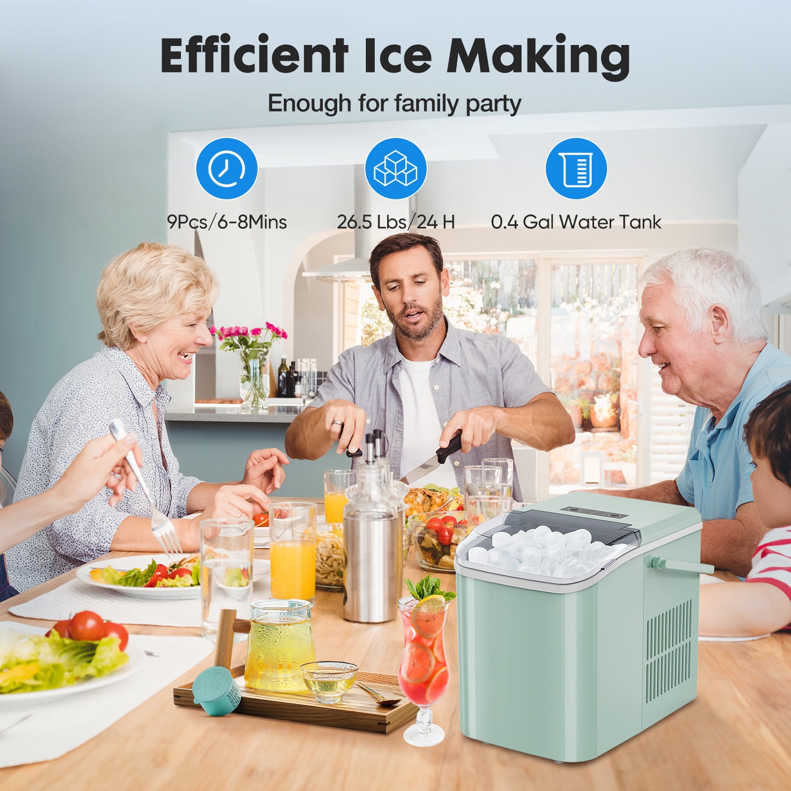 ChillMate™ – Compact Ice Maker with Self-Cleaning Mode – Innovisimo