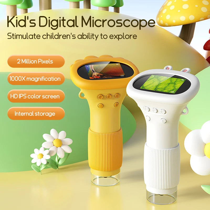 MiniLab Genius™ – Handheld Microscope for Kids with 1000x Zoom & LCD S ...